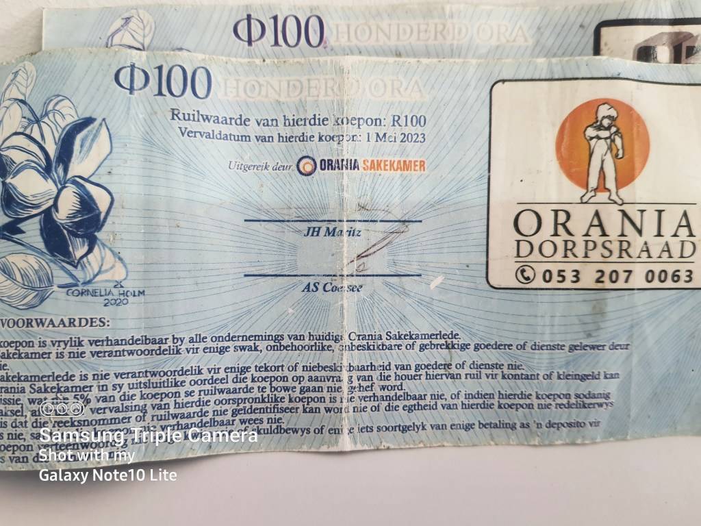 Gold & Bullion Coins - x2 - ORA R100 RAND NOTES - ORANIA - NORTHERN ...