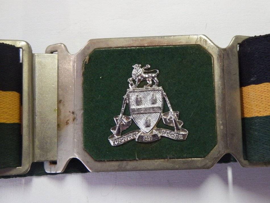 Belts & Buckles - SADF Johannesburg regiment stable belt with infantry ...