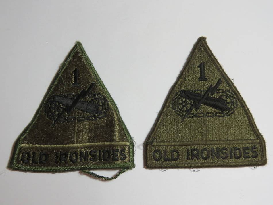 Other Badges & Insignia - Pair of US Army 1st Armored division cloth ...