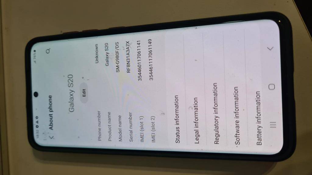 Samsung - Samsung S20 was sold for R2,400.00 on 17 Nov at 14:00 by BoB ...