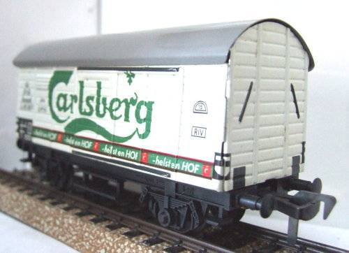 Rolling Stock - FLEISCHMANN HO: Tin Plate Vintage Closed Wagon in very good used condition ...