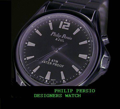 Men's Watches - PHILIP PERSIO DESIGNERS NIGHT VIEW INDIGO MENSDRESS ...