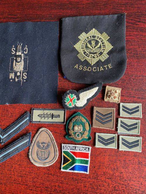South African Army - SELECTION OF 19 SA CLOTH BADGES AND RANKS-SOLD ...