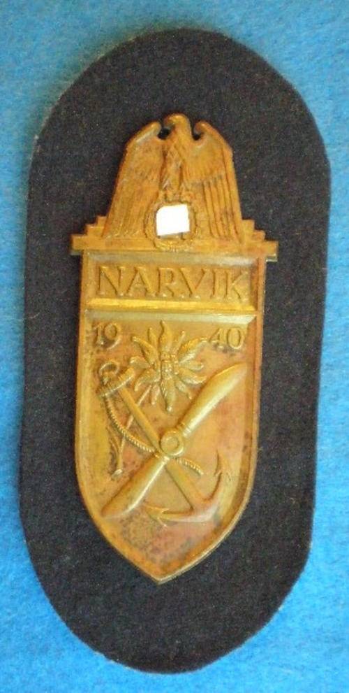International Badges & Insignia - WW2 GERMAN NARVIK SHIELD ISSUED ON ...