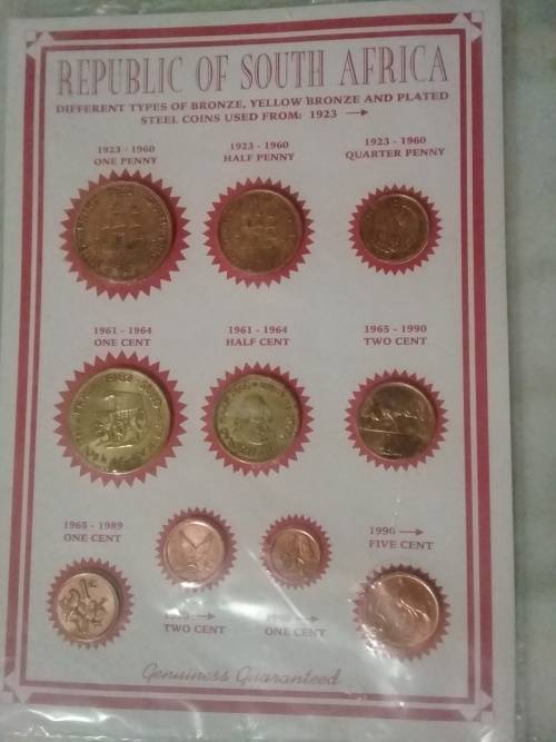 Collections & Lots - A lovely set of sa coin history was sold for R10 ...