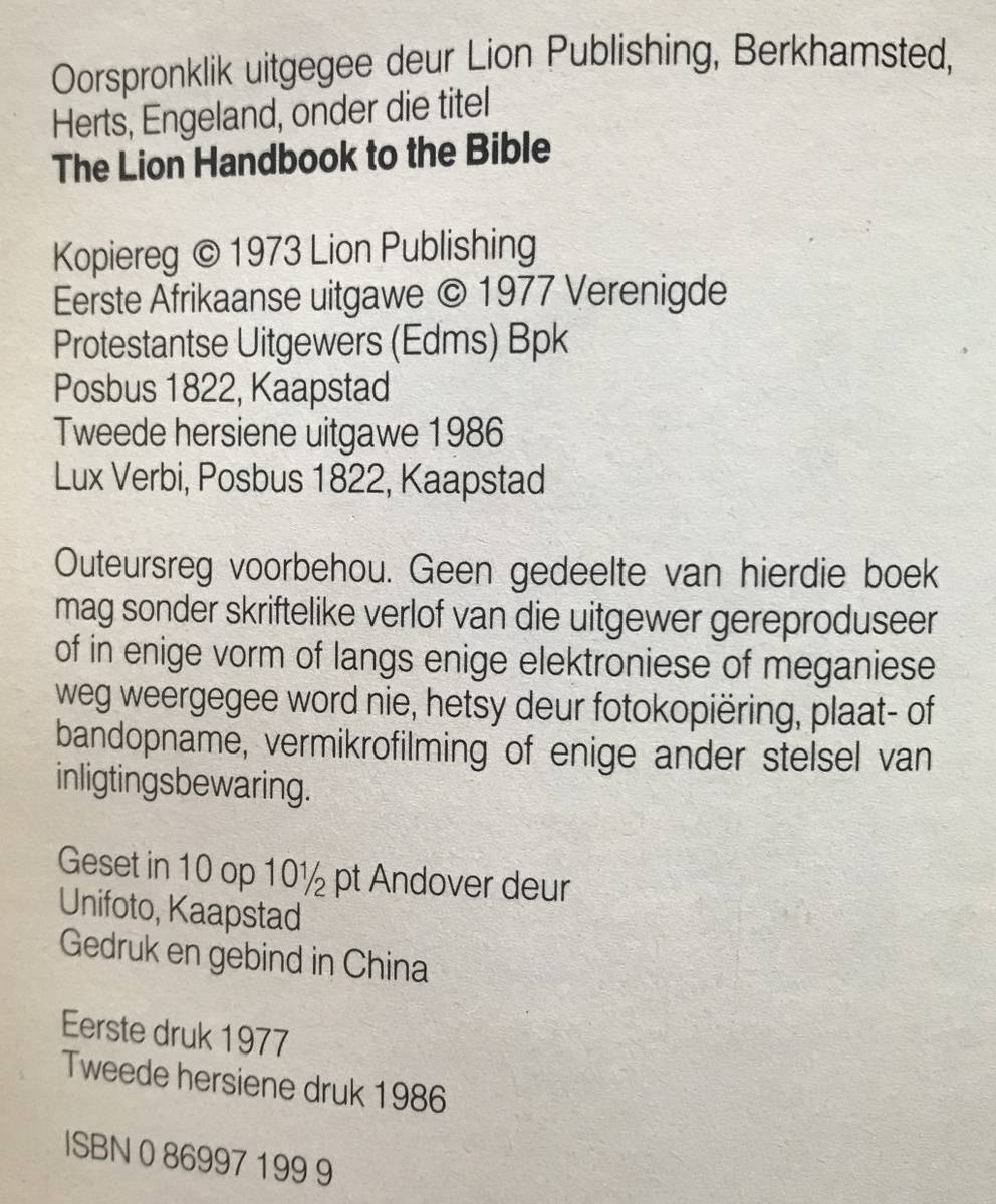 Philosophy, Religion & Spirituality - Bible/Book - Handboek By Die ...