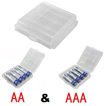 Other Electronics - 4 x Compact AA & AAA Battery Carrying Storage Case ...