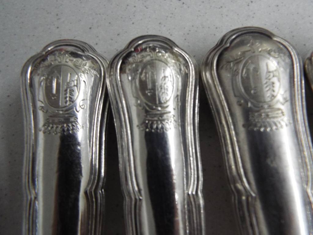 Cutlery - SUPER nice LOT of .800 French knifes with hallmarks FRENCH ...