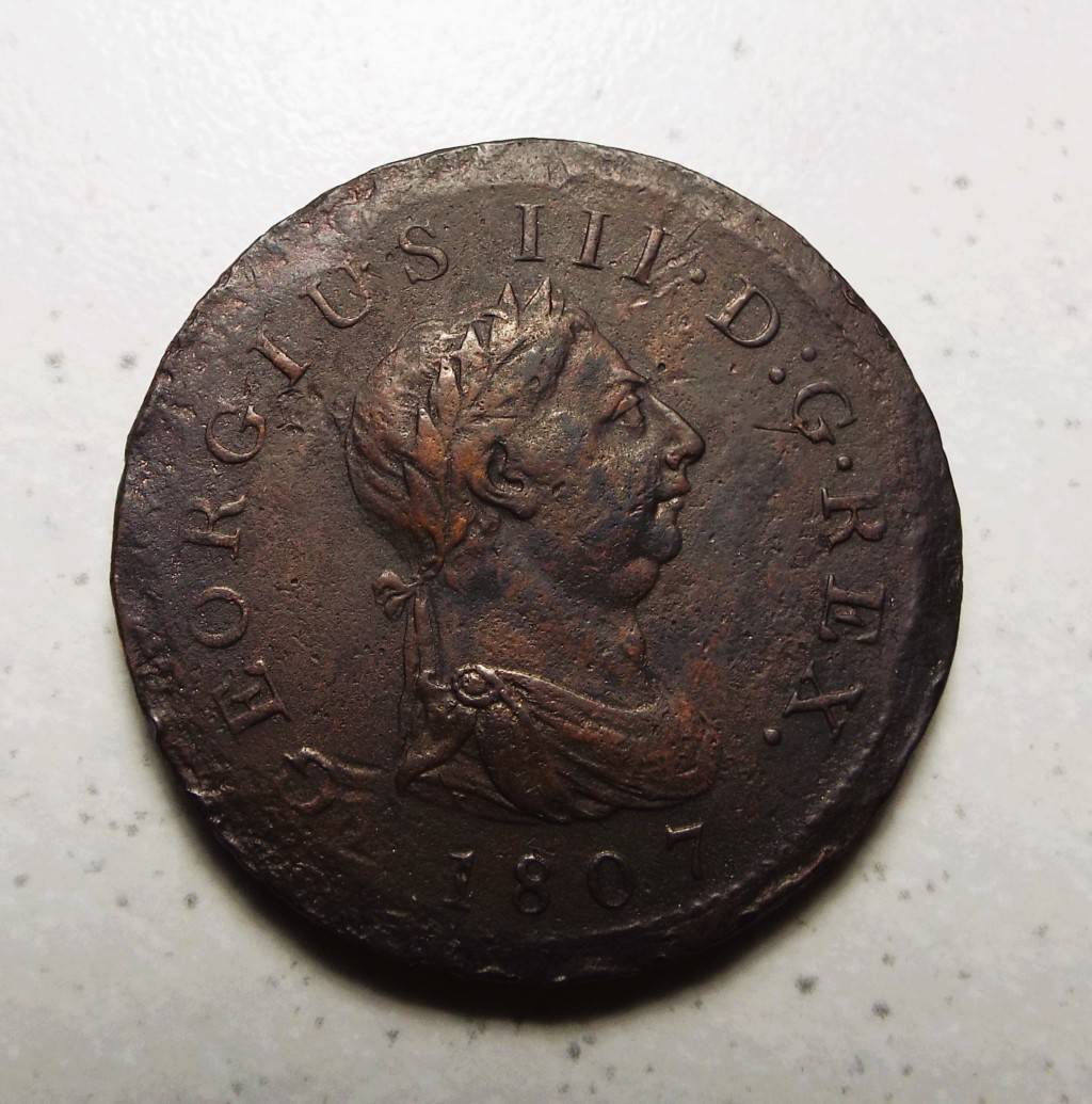 Great Britain - Rare Antique English King George lll Halfpenny 1807 ...