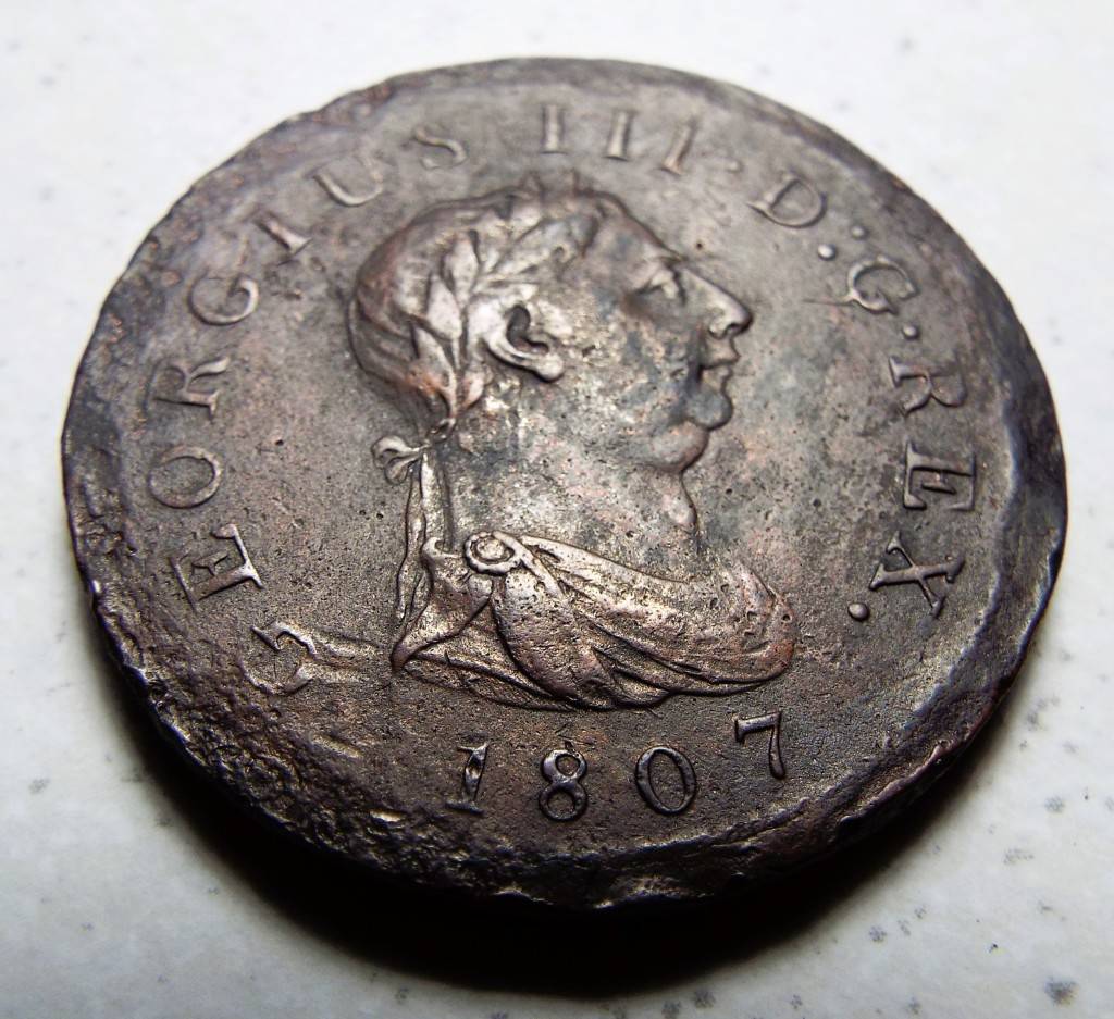 Great Britain - Rare Antique English King George lll Halfpenny 1807 ...