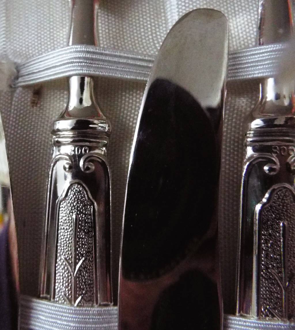 Silver - Vtg A Bettini DEP 800 Silver Set Italy AB Jolly Pattern was ...