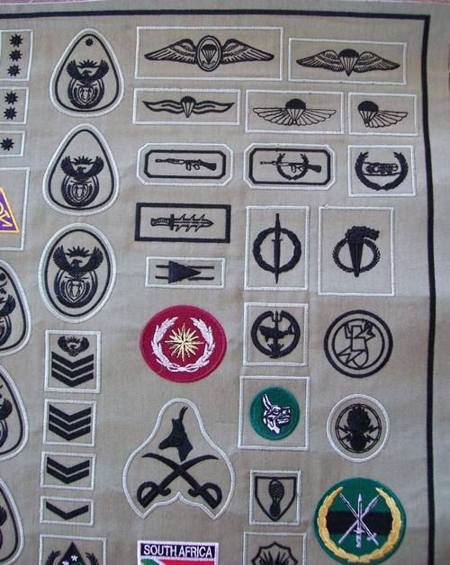 Uniforms - SANDF - Badge & Insignia (embroided Sample Set) was sold for ...