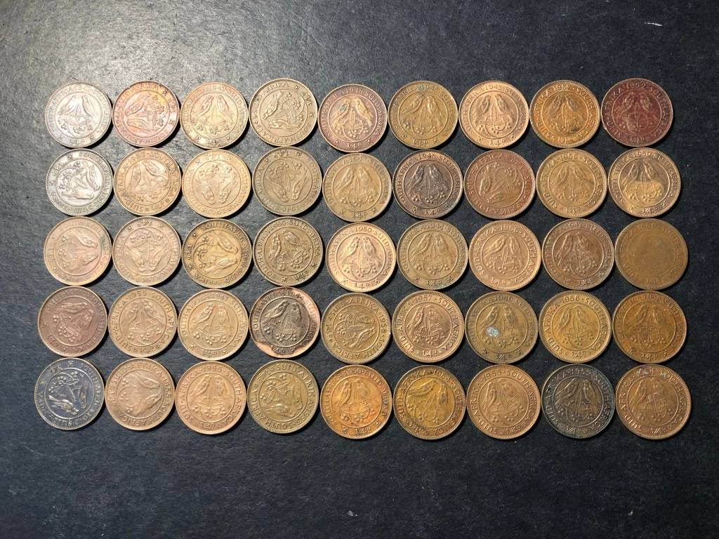 Collections & Lots - Collection of South African 1/4 penny (farthing ...