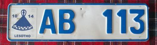 Road - LESOTHO - VEHICLE REGISTRATION NUMBER PLATE METAL was sold for ...