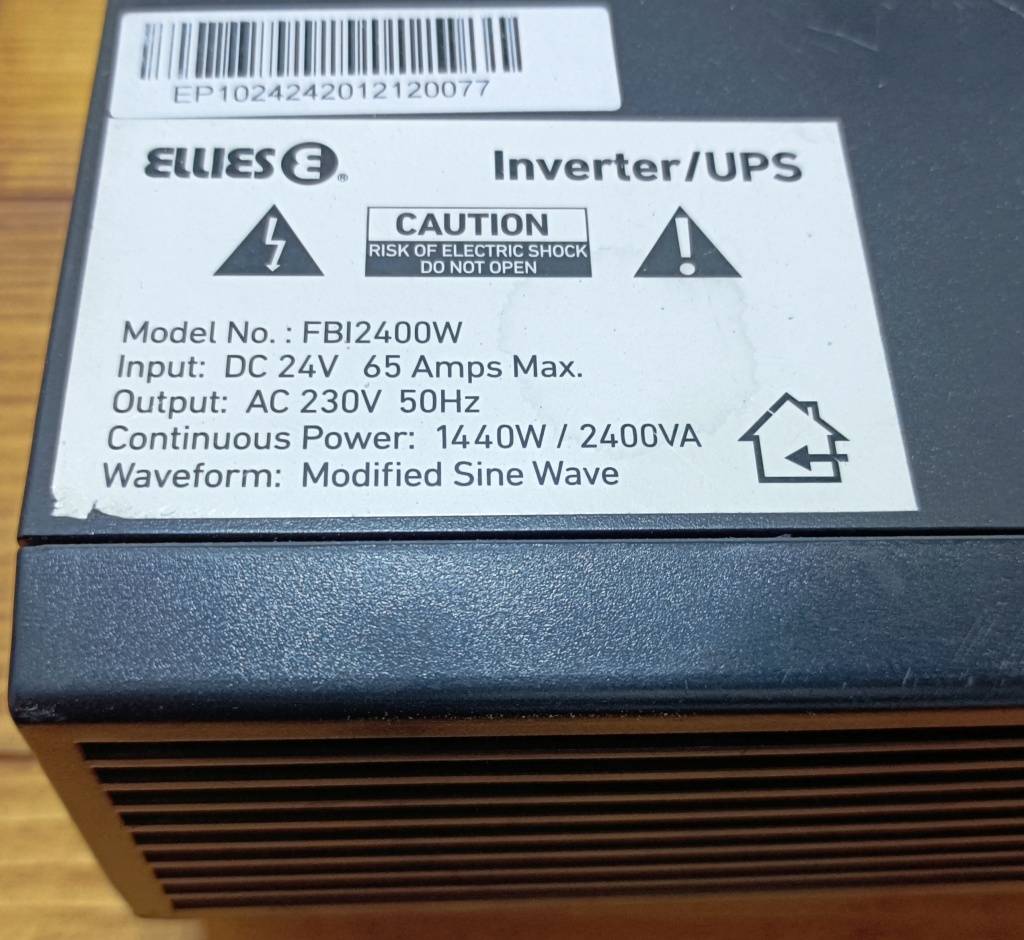 Inverters - Ellies 1440W/2400VA Inverter for sale in Cape Town (ID ...