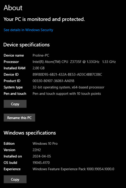 PC Desktops & All-in-Ones - Proline PC on Stick | Windows 10 Pro, HDMI ...