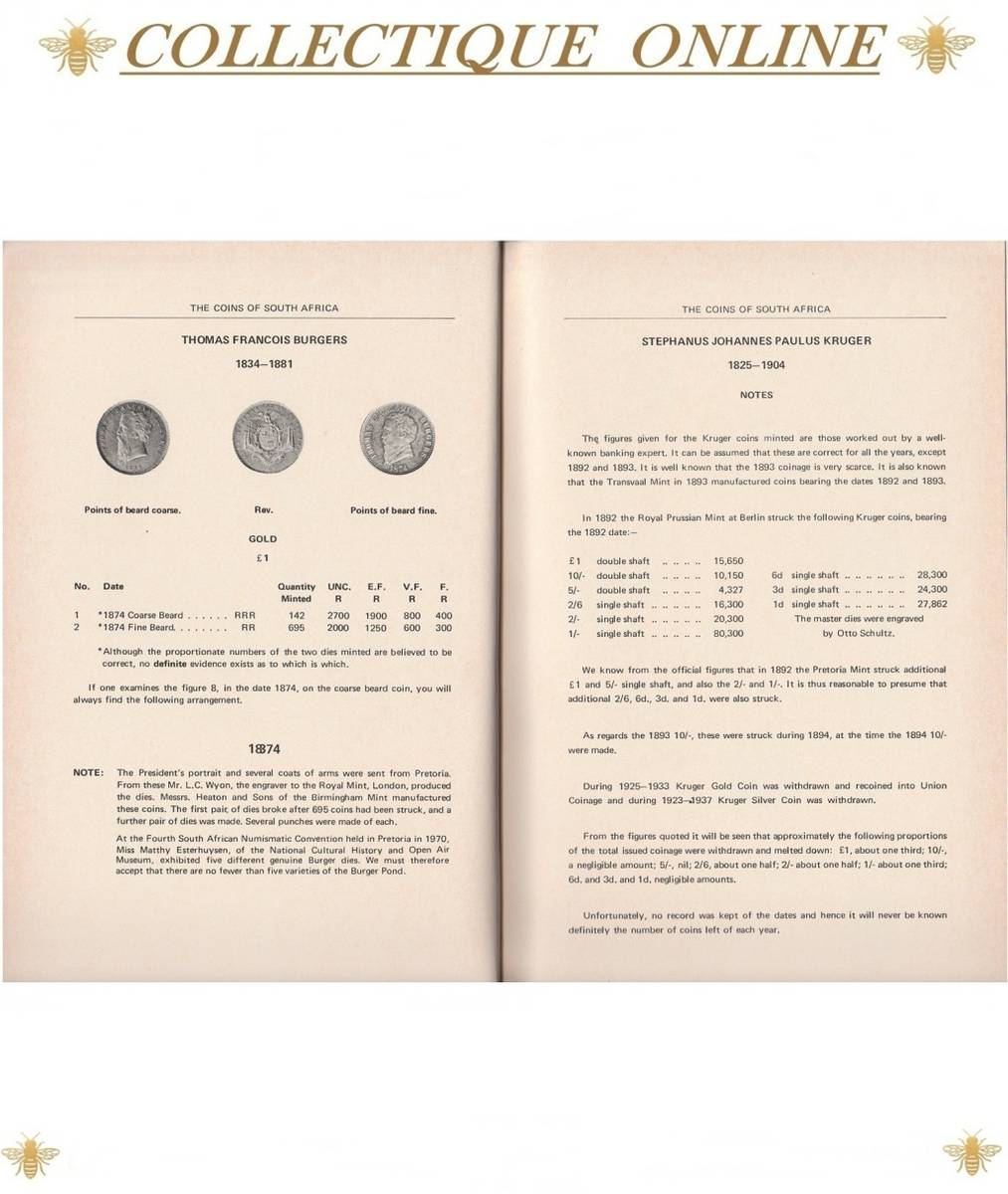 Books & Catalogues - 1972 : Old Coin Book (THE COINS OF SOUTH AFRICA ...