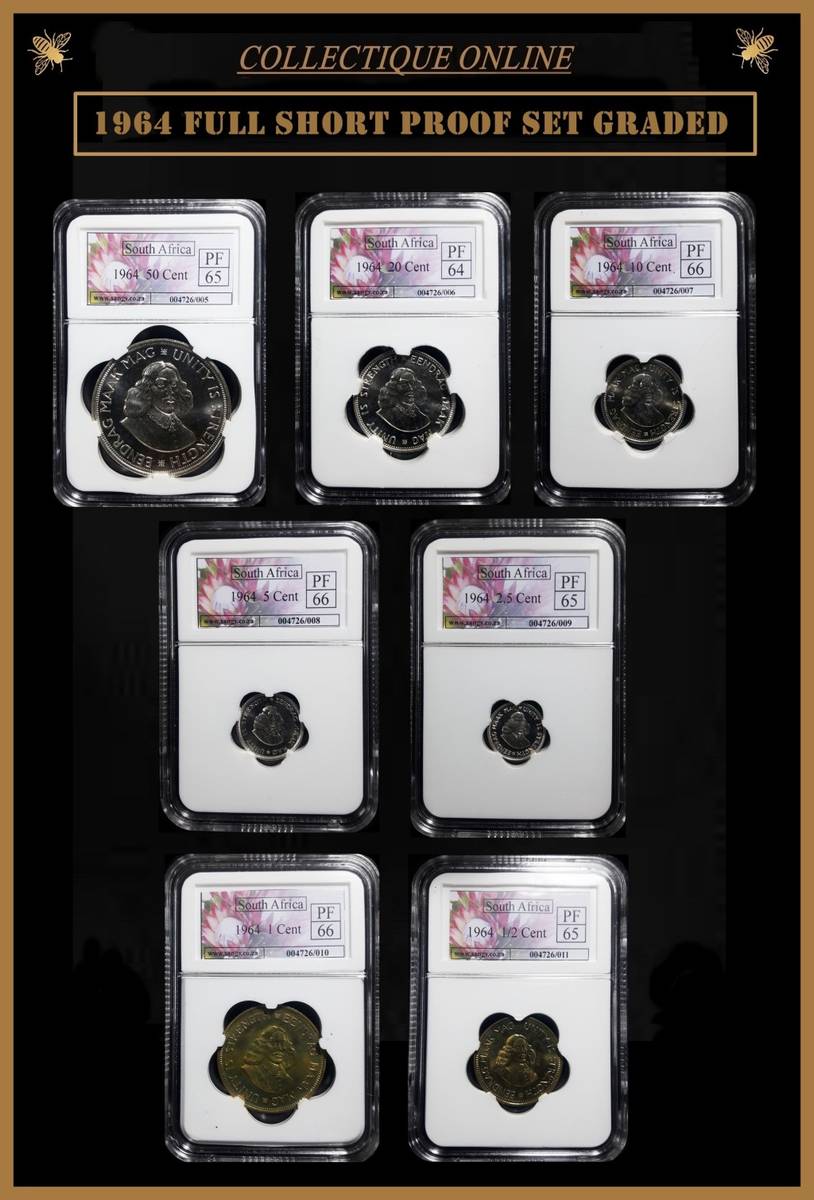 Proof Sets - 1964 : REP. of S. A. : EXCELLENT COMPLETE FULL SHORT PROOF ...