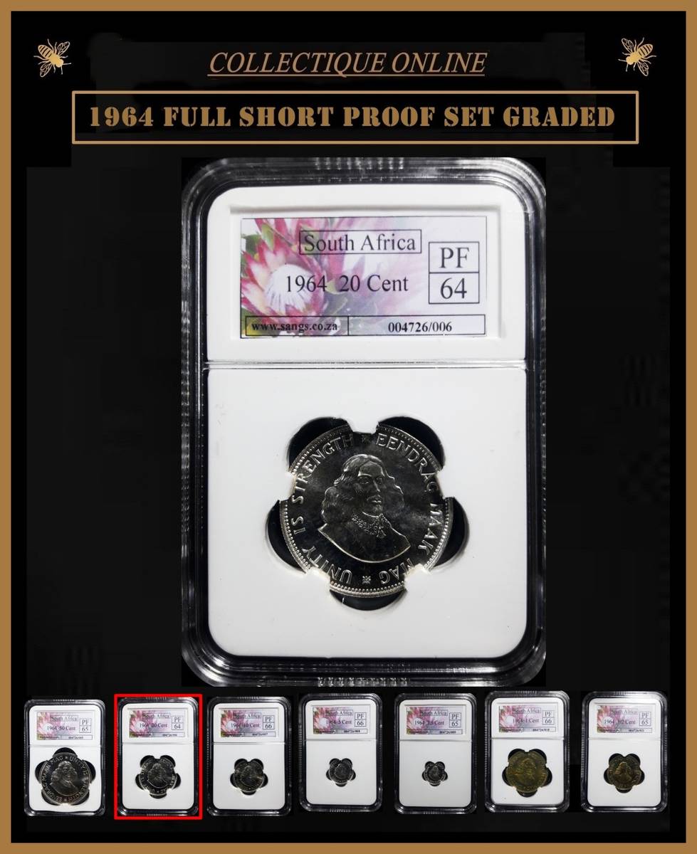 Proof Sets - 1964 : REP. of S. A. : EXCELLENT COMPLETE FULL SHORT PROOF ...