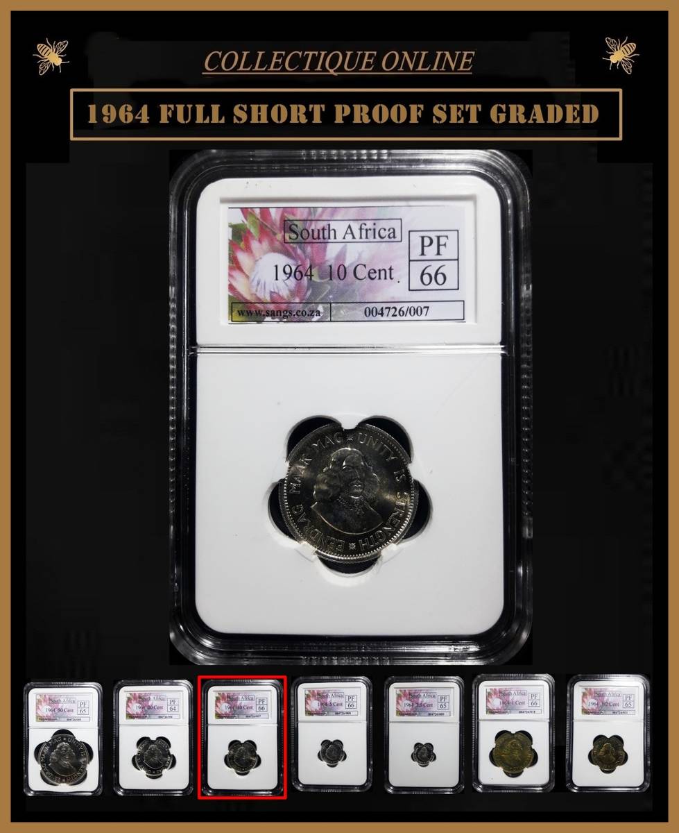 Proof Sets - 1964 : REP. of S. A. : EXCELLENT COMPLETE FULL SHORT PROOF ...
