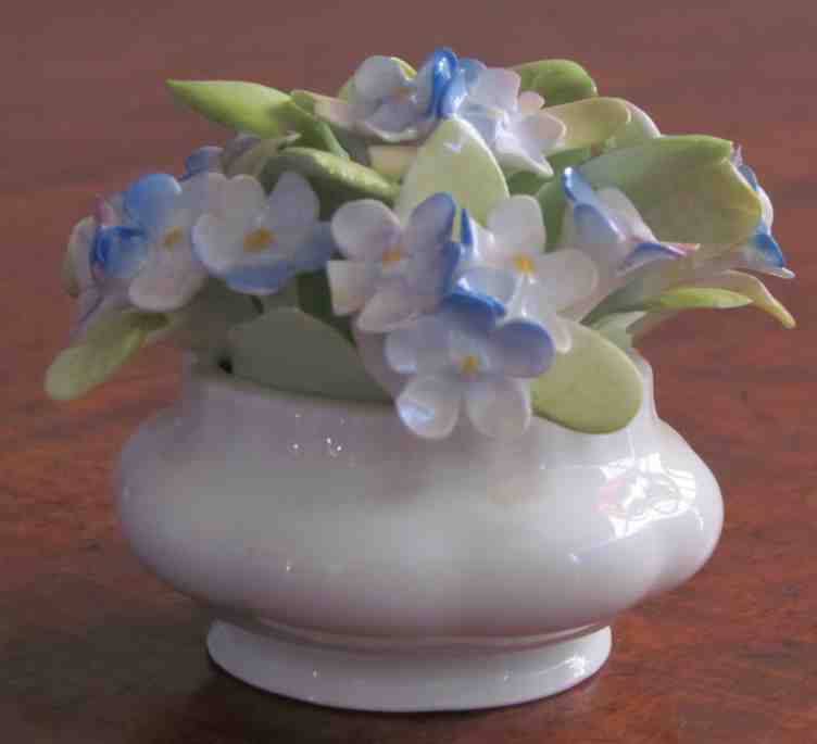 English Porcelain - ROYAL ALBERT "Forget-me-Not" POSY of Flowers=FINE ...