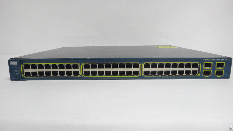 Hubs & Switches - *Power Over Ethernet* 48 Port Cisco Catalyst 3560 POE ...