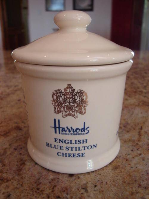 English Porcelain - HARRODS BLUE STILTON CHEESE POT was sold for R55.00 ...