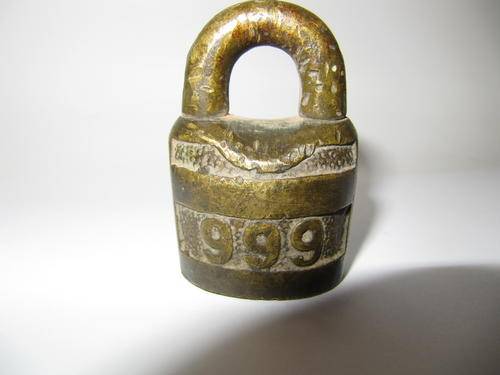 Other Antiques & Collectables - Antique Brass Padlock - "999" was ...