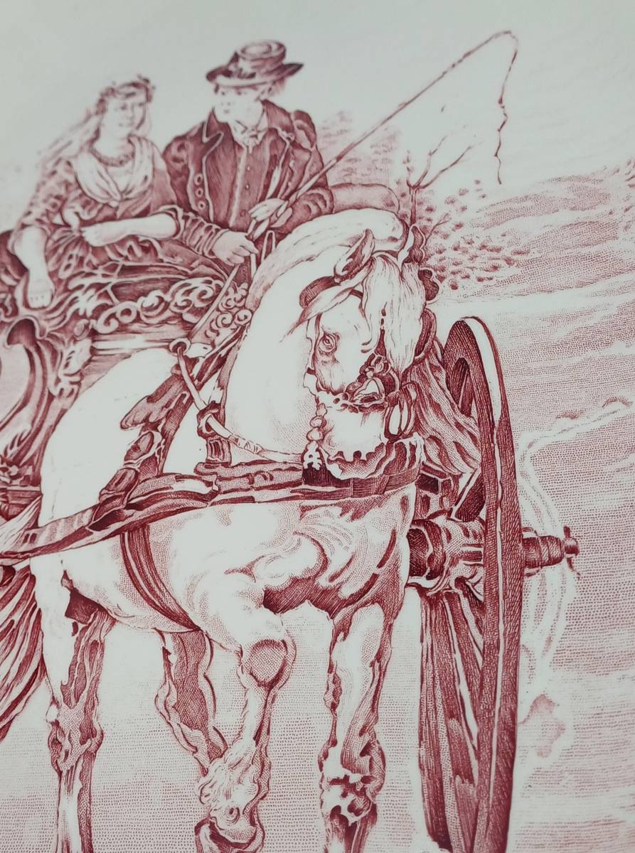 Other Porcelain & Ceramics - PINK DELFT LARGE PLATTER PLATE was sold ...