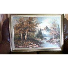 Unknown Artist - Oil painting landscape artist signiture G Lowery ...