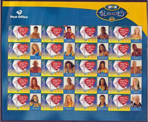 Republic of South Africa - RSA - MTN GLADIATORS, FULL SHEET - U/M ...