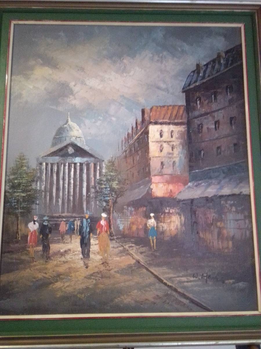 Paintings - Stunning W. Hames Oil on Board `Street Scene` - Signed was ...