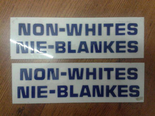 Apartheid Warning Sign