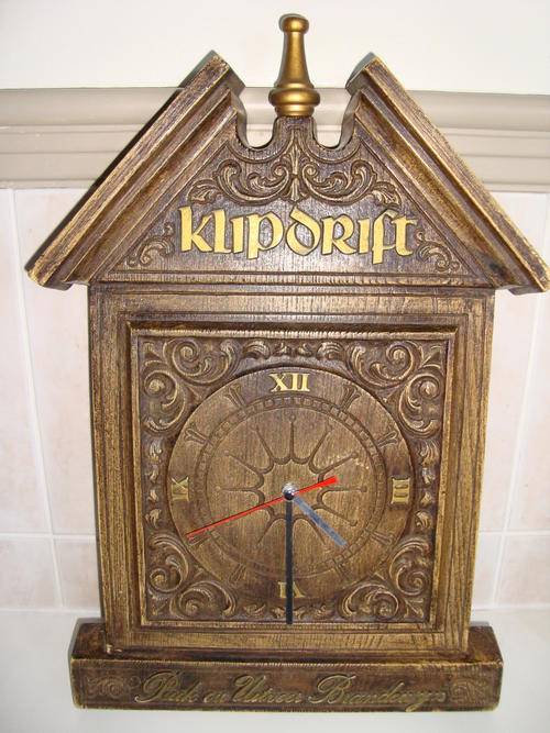Bar Accessories - KLIPDRIFT BRANDY WALL CLOCK - dont find these anymore ...