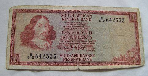 Other South African Bank Notes - OLD SOUTH AFRICAN R1 BANK NOTE- B612 ...