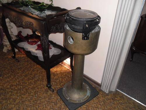 Maritime - Very old large and heavy ships compass bronze stand with a ...