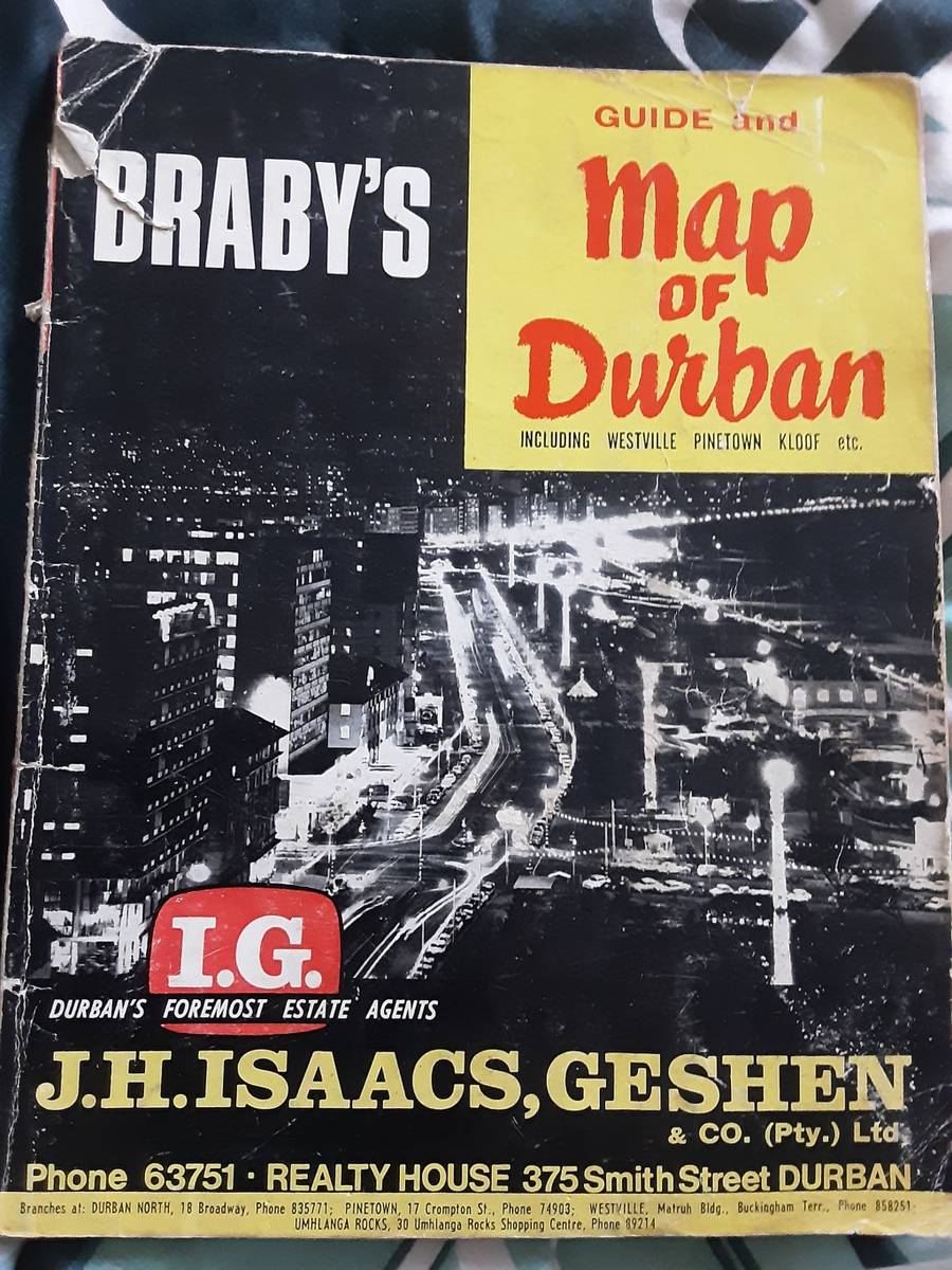 South African Travel & Geography - Brabys Guide and Map of Durban ...