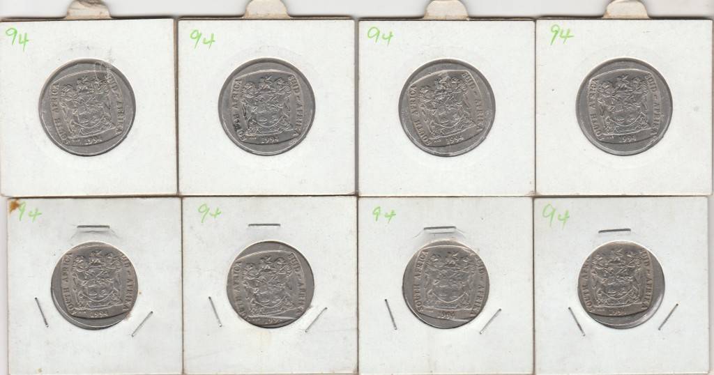Inauguration R5 - 1994 R S A R5 Inauguration 8 Uncirculated coins with ...
