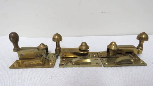 Brass - Three Fantastic Vintage Solid Brass Double Hung Window Catches ...