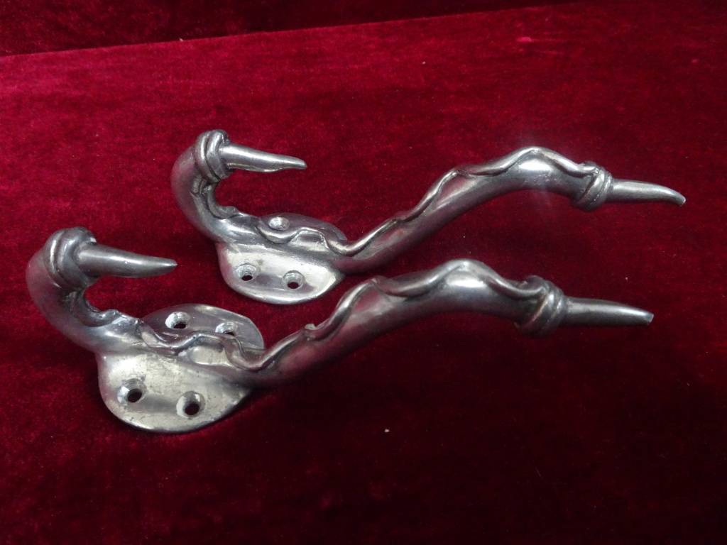 Pewter - Vintage Set Of Two Carrol Boyes Coat Hooks - Clearly Marked C ...