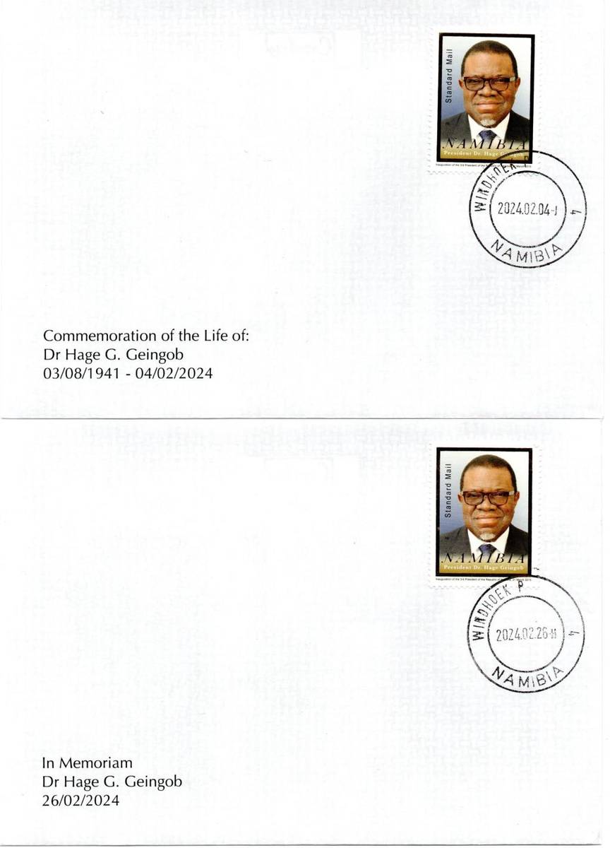 Namibia - Namibia - 2024 Death of President Geingob Commemorative Cover ...