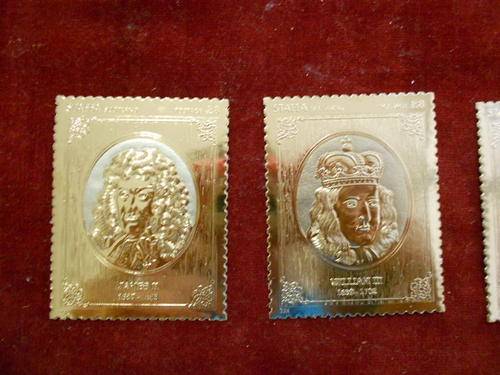 Bulklots and Thematic Collections - Kings/Queens of Great Britain 23kt ...