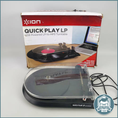 Turntables - Boxed ION QUICK PLAY LP USB Powered LP to MP3 Turntable ...