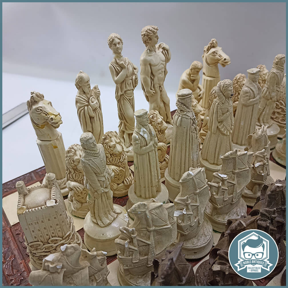 Chess, Draughts & Checkers - Large 40cm Greek and Nautical Themed Chess ...