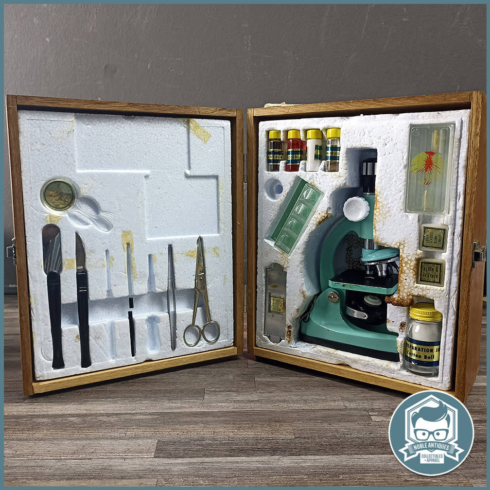 Microscopes - Vintage, Original Boxed A Wood Cased Tasco Deluxe ...
