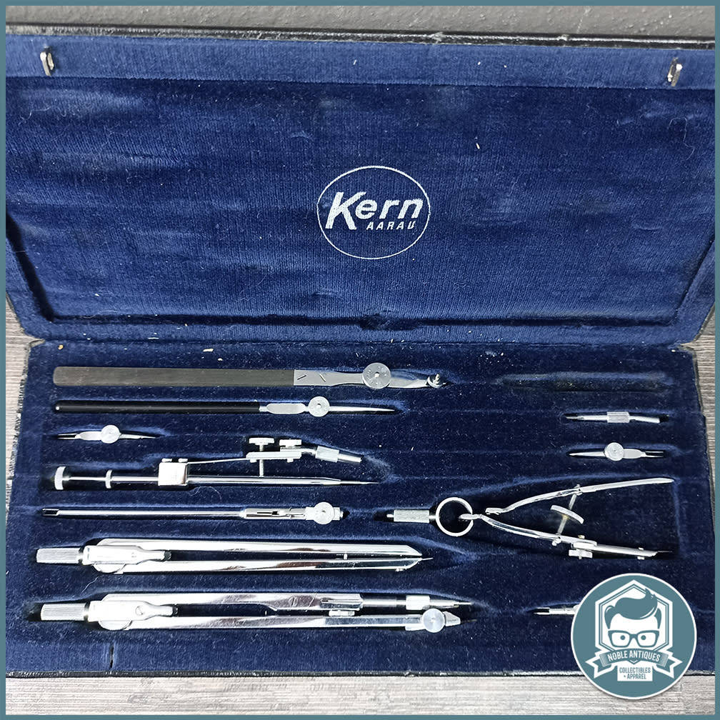 Writing Instruments & Accessories - Vintage Kern Aarau Swiss Math & Engineer`s 10-piece Drafting ...