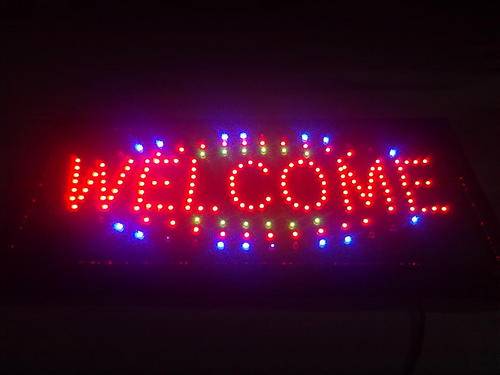 Other Electronics - ANIMATED "WELCOME" LED SIGN WITH BRIGHT LED'S was ...