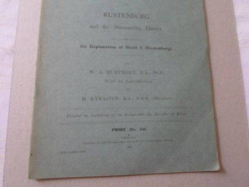 Africana - THE GEOLOGY OF RUSTENBURG AND SURROUNDING DISTRICT ...