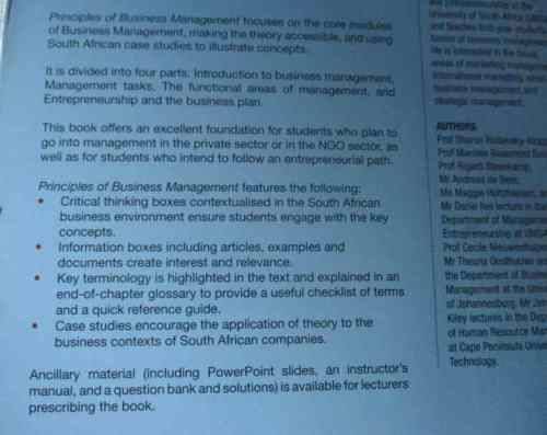 Business & Management Sciences - PRINCIPLES OF BUSINESS MANAGEMENT ...