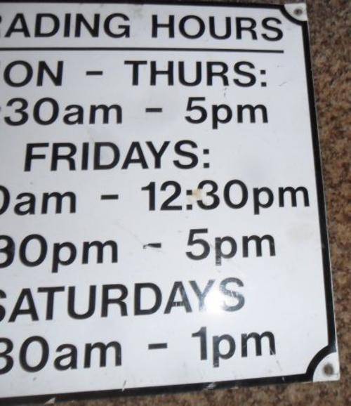Signage - TRADING HOURS SIGN was listed for R70.00 on 27 Jul at 23:04 ...